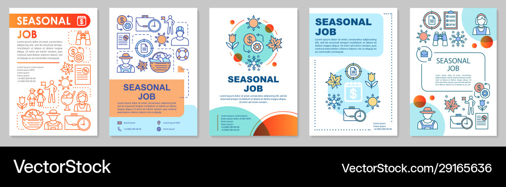 Seasonal job brochure template layout temporary Vector Image