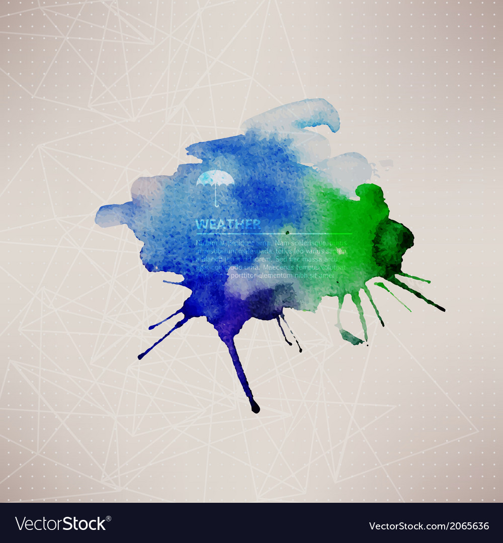 Watercolor texture blue grunge paper template Vector Image