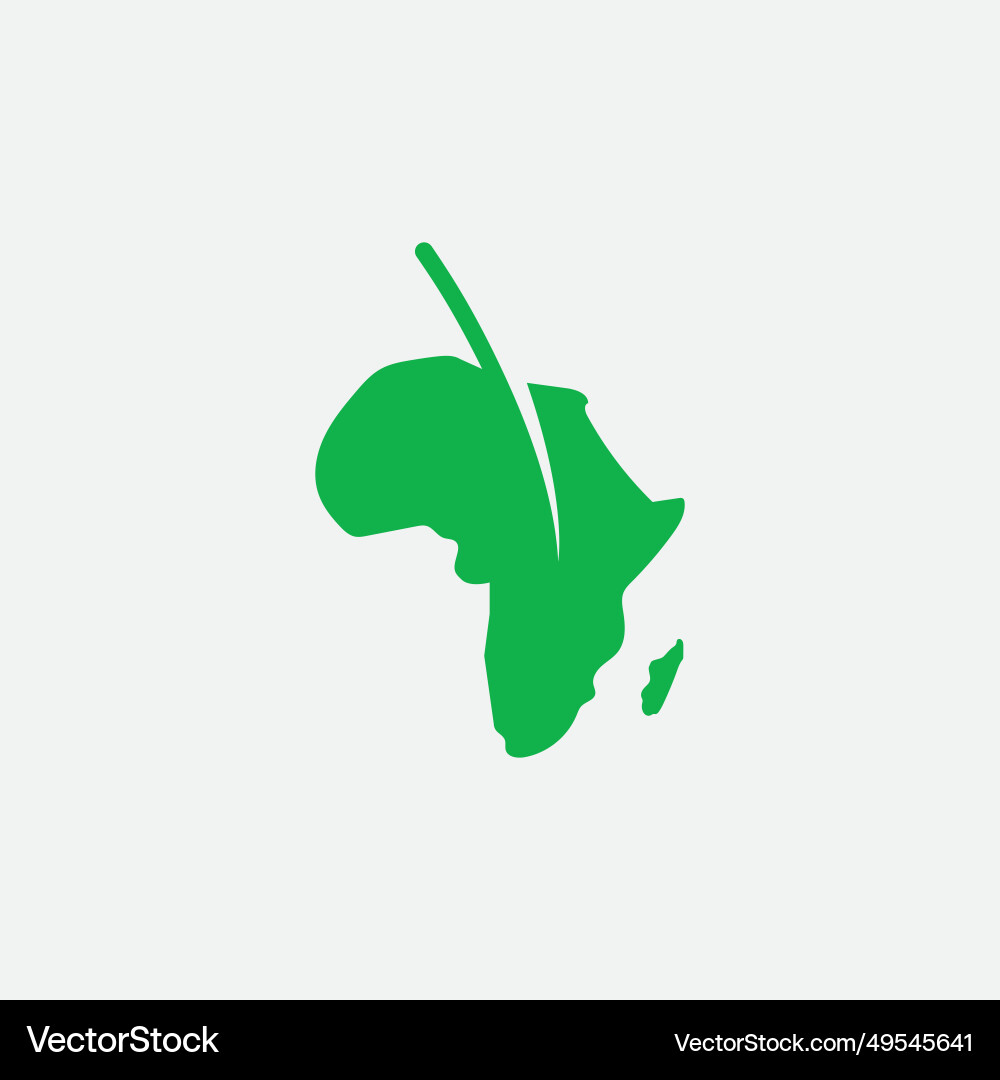 Africa green logo design Royalty Free Vector Image