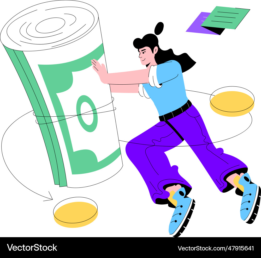 Cash investment Royalty Free Vector Image - VectorStock