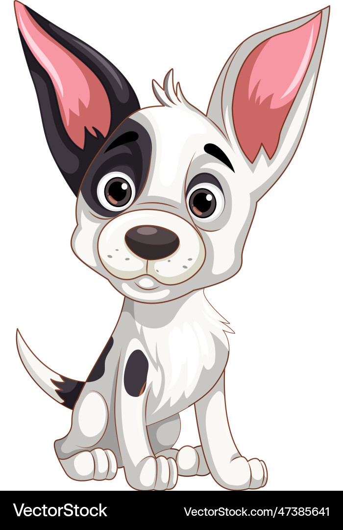 Cute dog cartoon character standing Royalty Free Vector