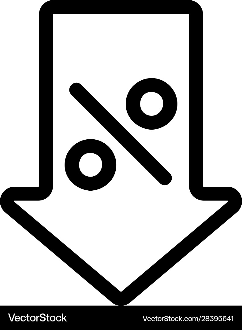 Discount icon isolated contour symbol Royalty Free Vector