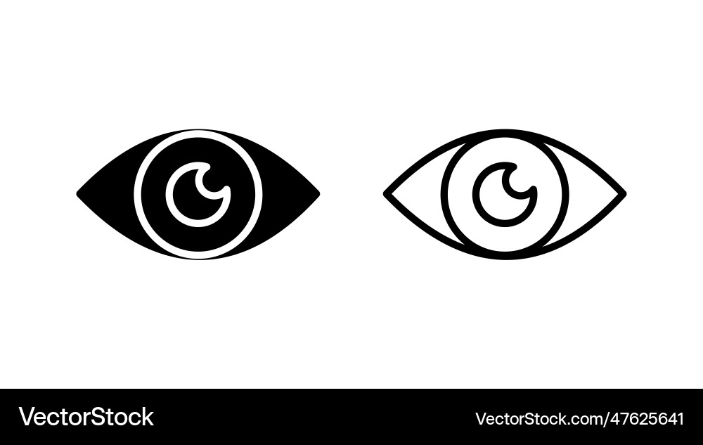 Eye icon look and vision icon icon Royalty Free Vector Image