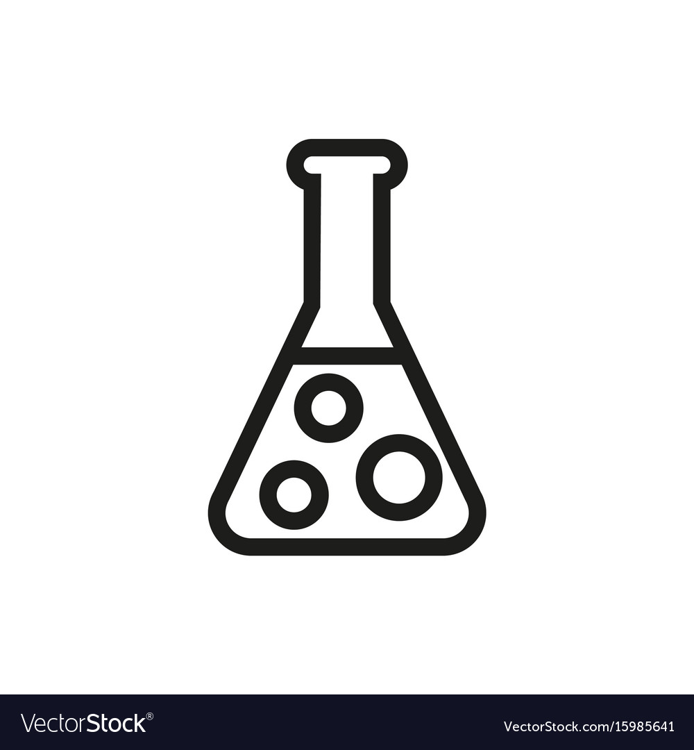 Flask icon on white background Royalty Free Vector Image