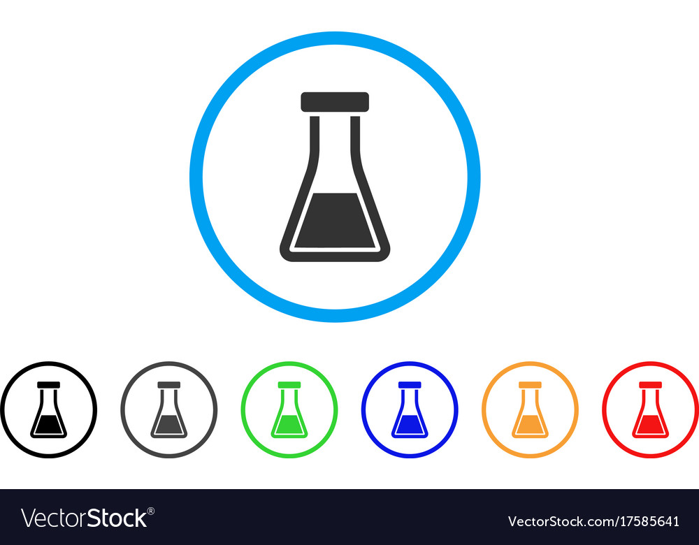 Flask rounded icon Royalty Free Vector Image - VectorStock