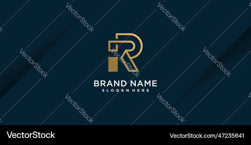 Letter r logo with modern and unique concept Vector Image