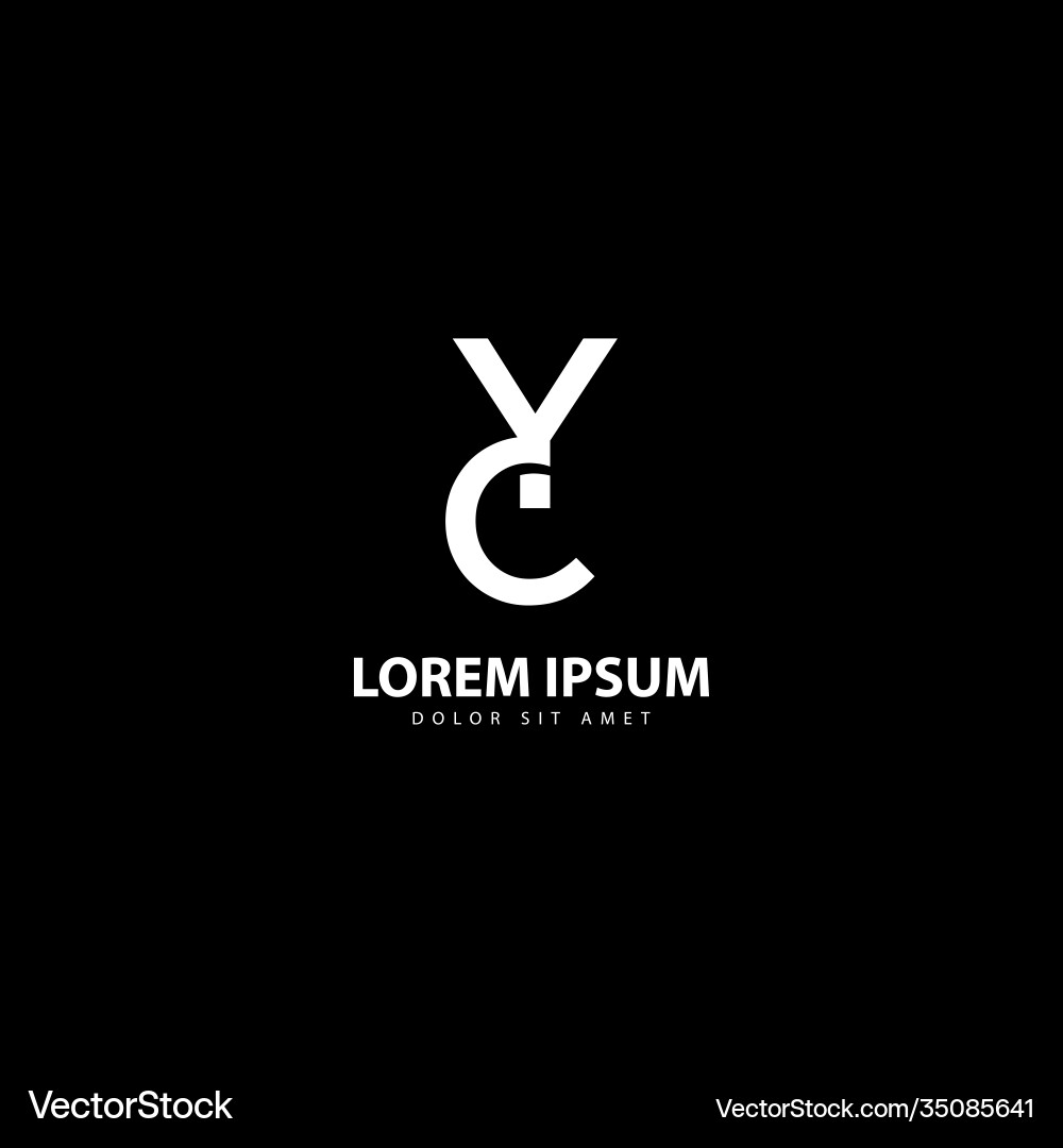 Letter y logo design with white colors Royalty Free Vector