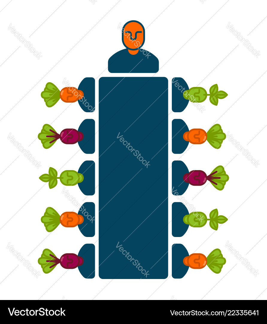 Meeting office icon managers at table boss Vector Image