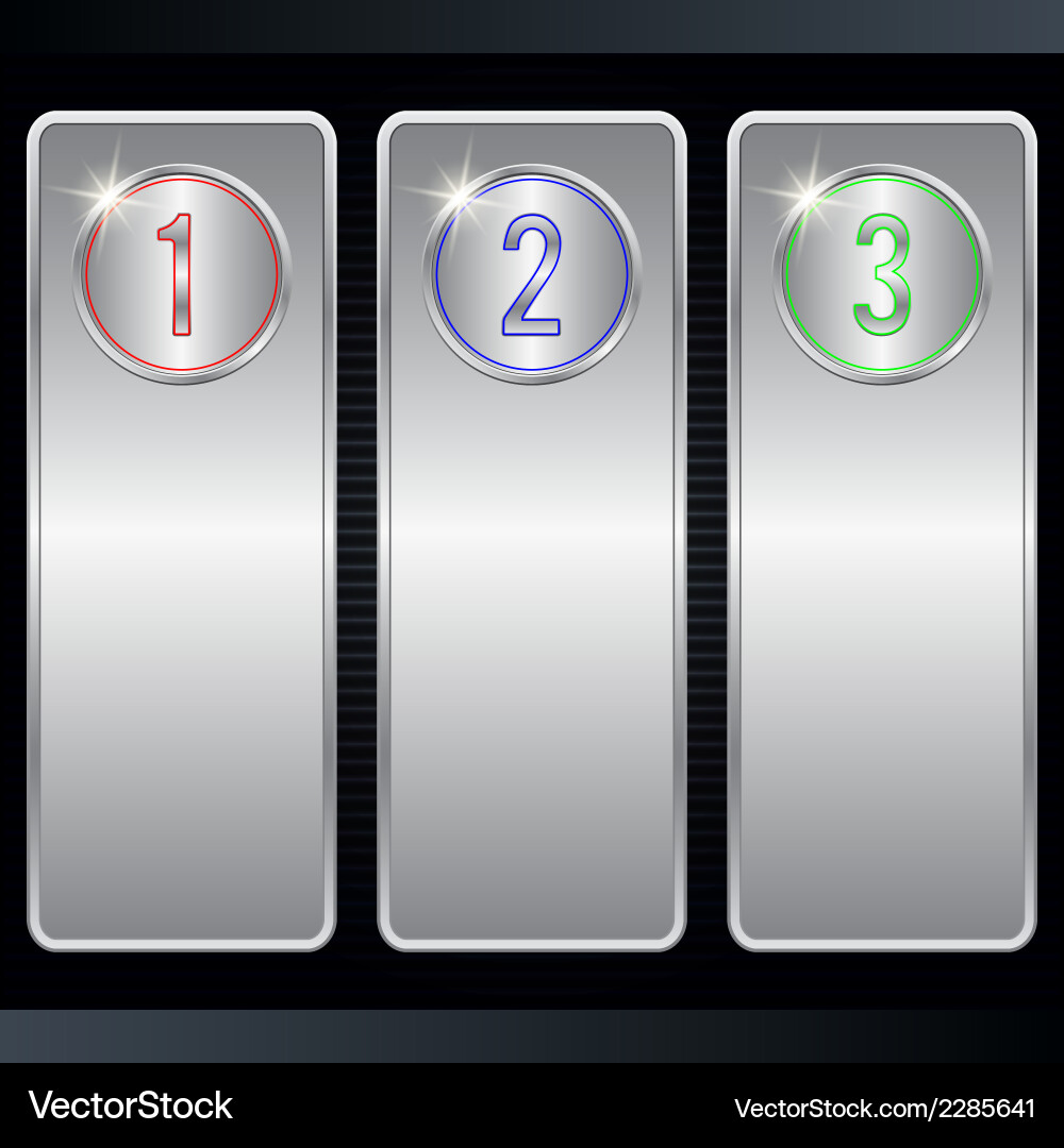 Metallic banners collection Royalty Free Vector Image