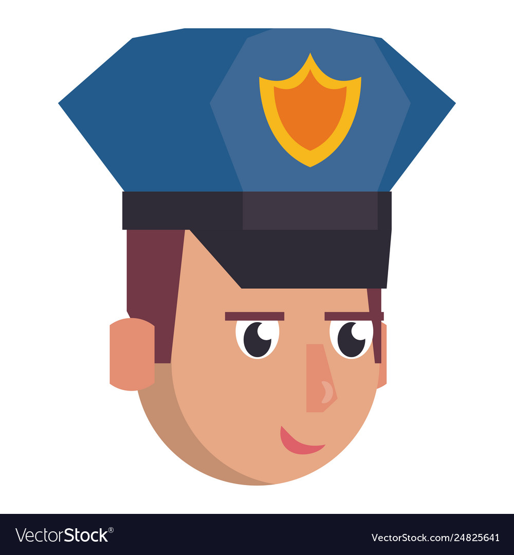 Police face cartoon Royalty Free Vector Image - VectorStock Police face cartoon Royalty Free Vector Image - VectorStock