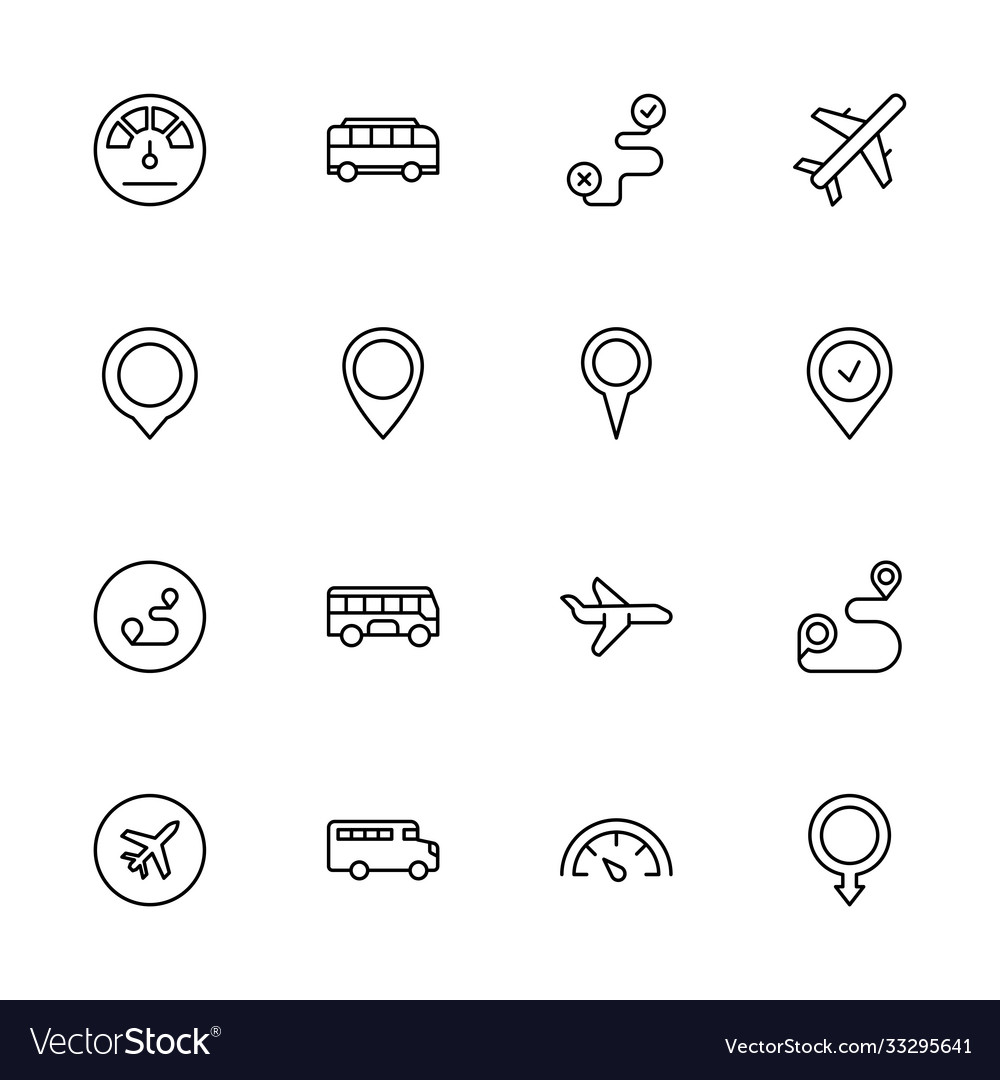 Public transport icon set Royalty Free Vector Image Public transport icon set Royalty Free Vector Image