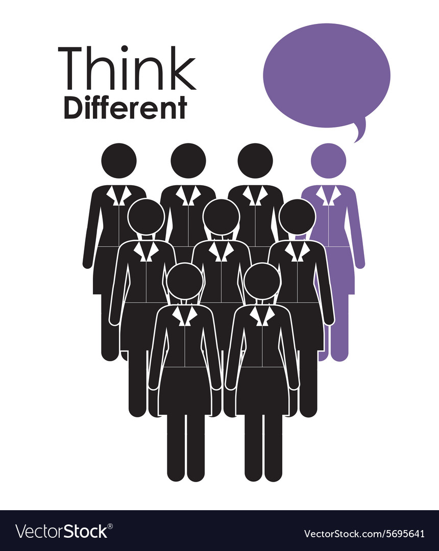 Think different design Royalty Free Vector Image