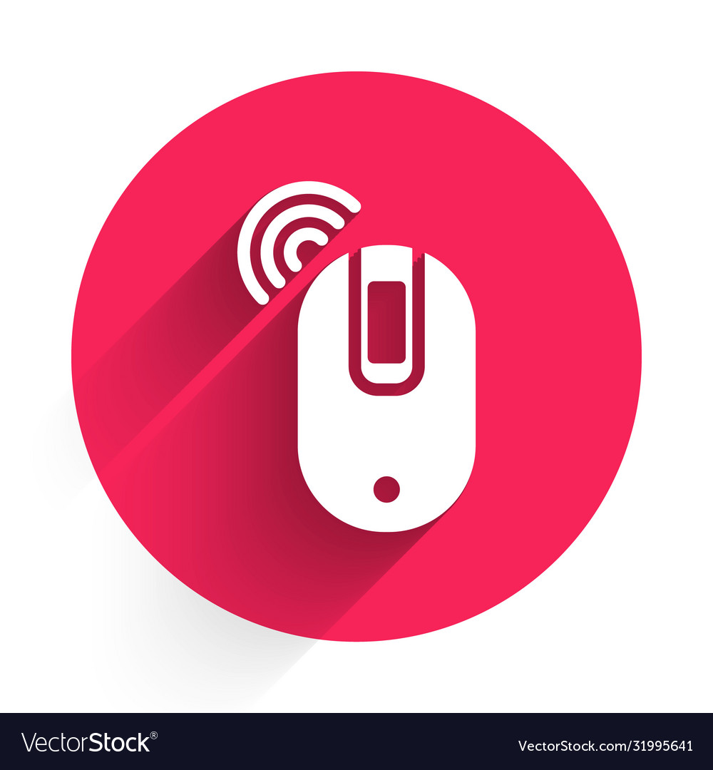 White wireless computer mouse icon isolated Vector Image