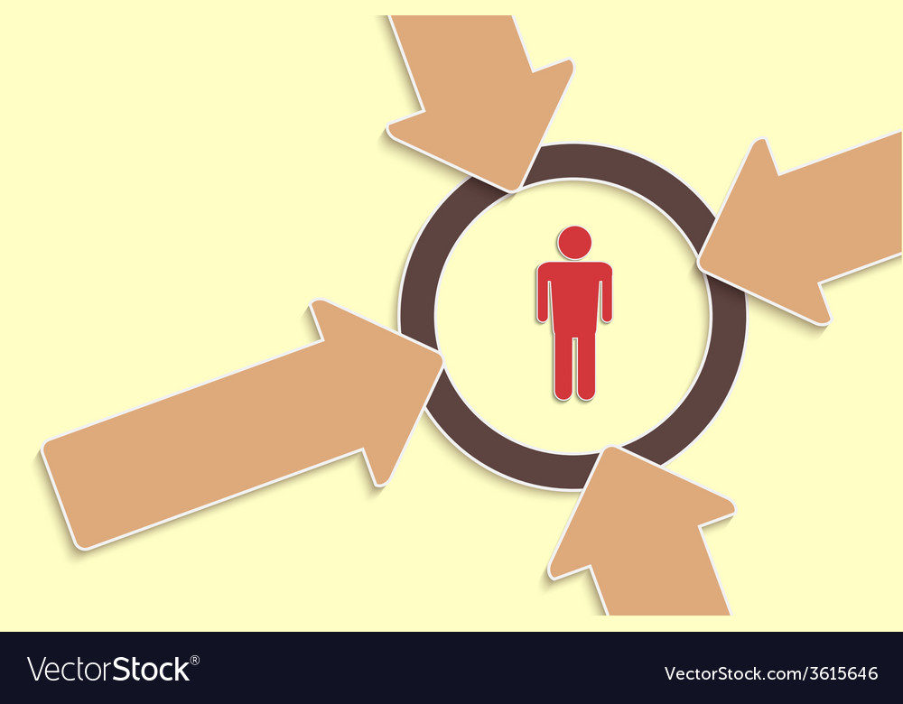 Aim man Royalty Free Vector Image - VectorStock