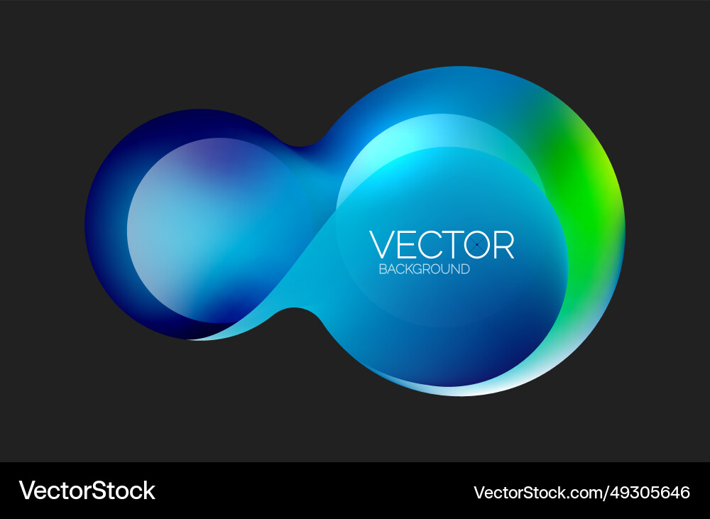 Beautiful flowing round shapes and circles Vector Image