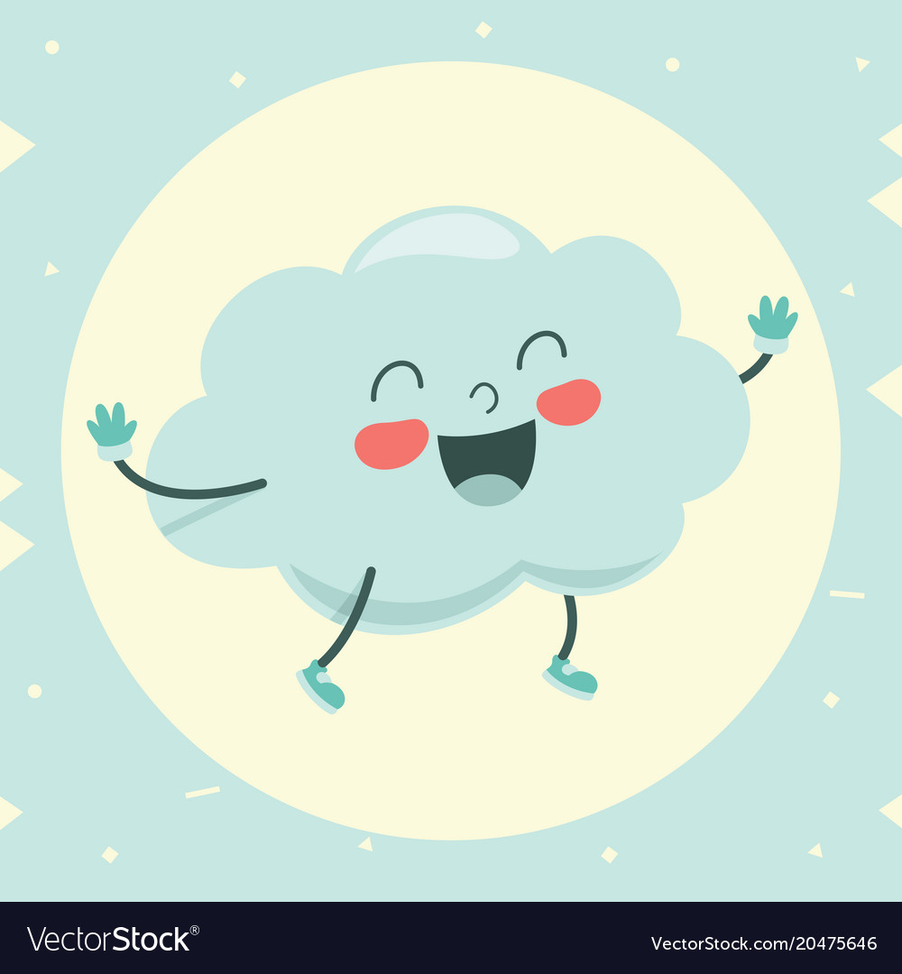 Cartoon cloud Royalty Free Vector Image - VectorStock