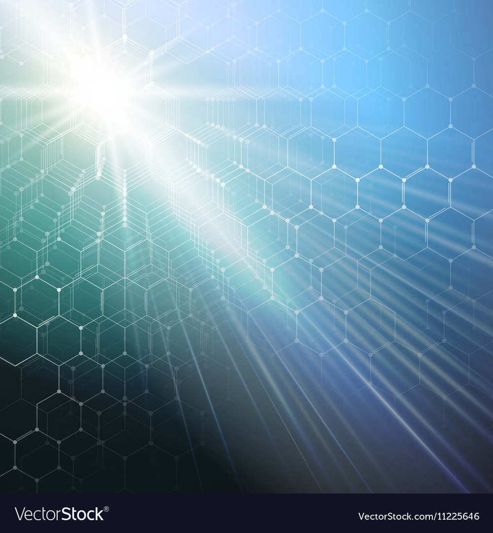 Chemistry 3d pattern hexagonal molecule structure Vector Image