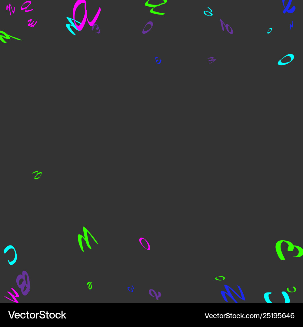 Colorful bright handwritten letters Royalty Free Vector