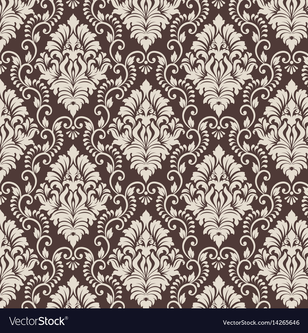 Damask seamless pattern background classical Vector Image