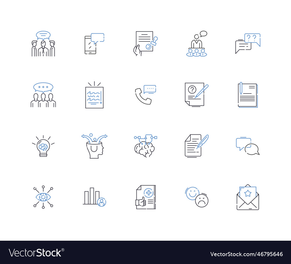 Exclusive ownership line icons collection Vector Image Exclusive ownership line icons collection Vector Image