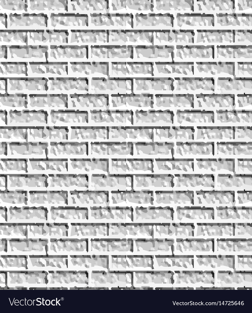 Grey brick wall pattern Royalty Free Vector Image