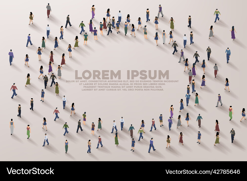 Large group of people on white background Vector Image