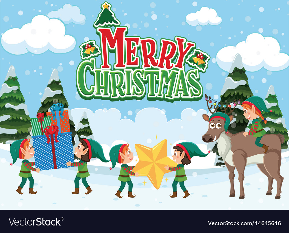 Merry christmas poster design Royalty Free Vector Image