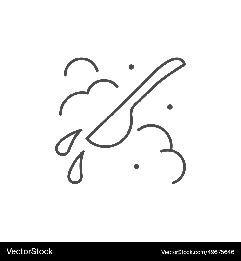 Sauna steam line outline icon Royalty Free Vector Image