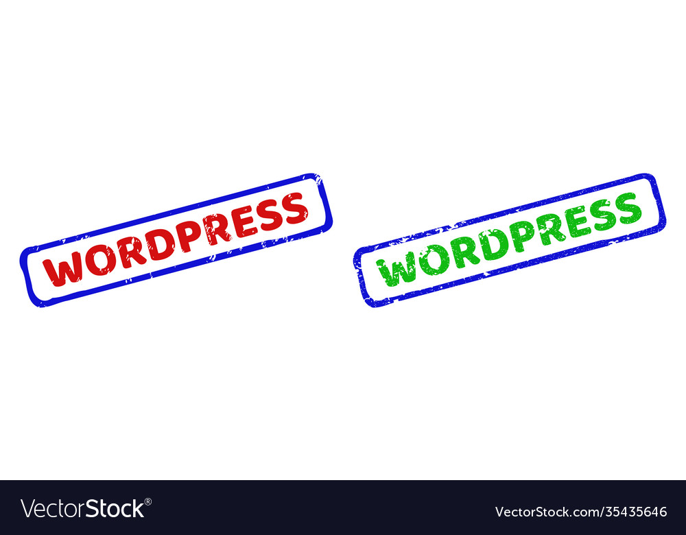 Wordpress bicolor rough rectangle watermarks Vector Image