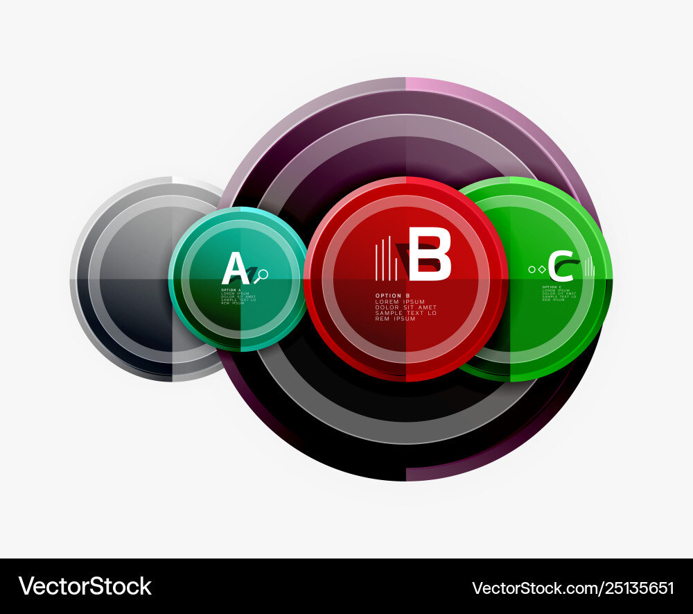 Abstract round geometric shapes modern circles Vector Image