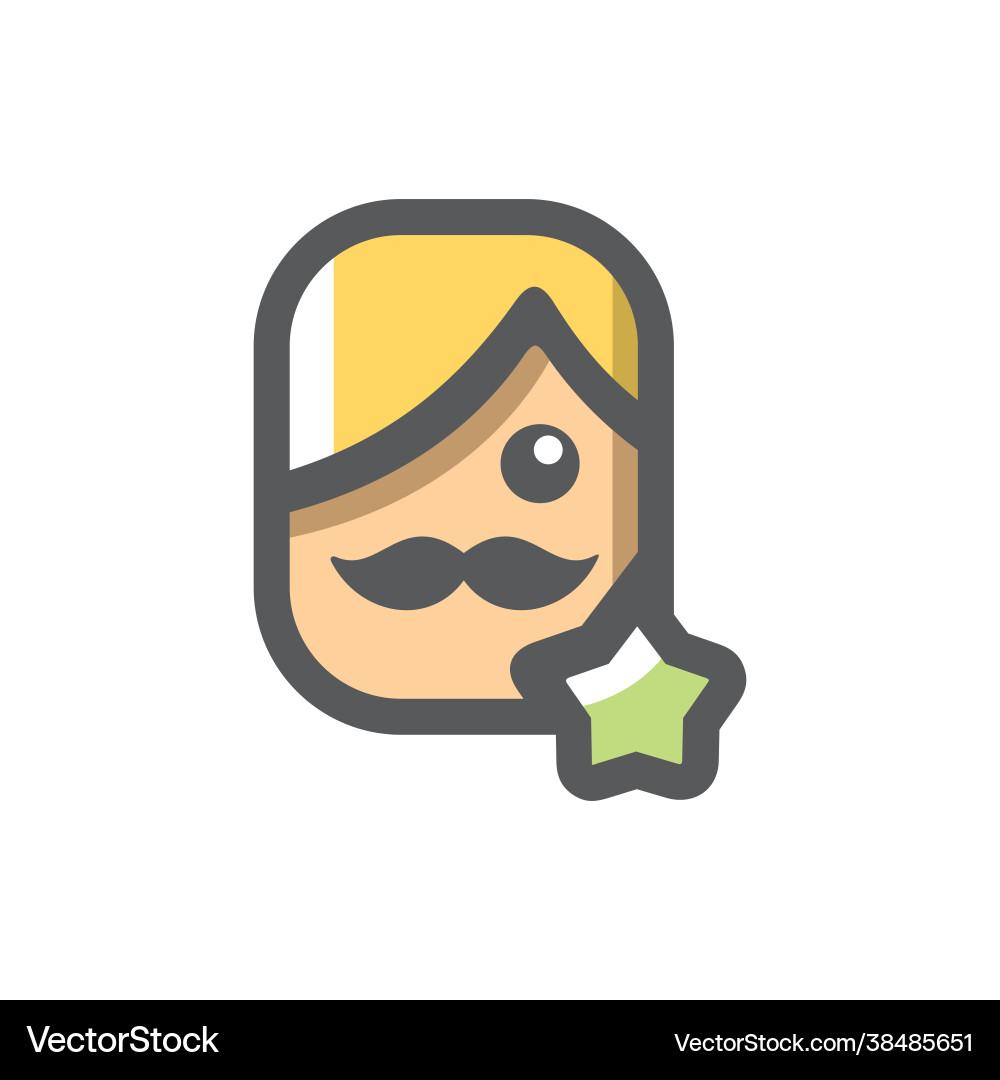 Actor men star awards icon cartoon Royalty Free Vector Image