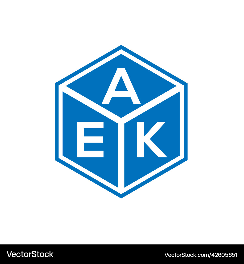 Aek letter logo design on black background Vector Image