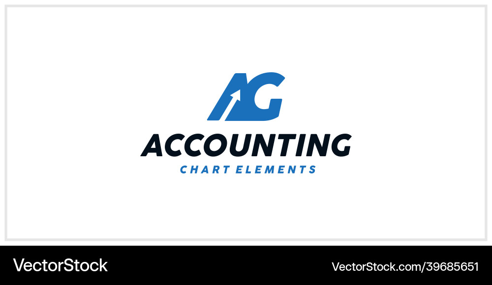 Ag accounting financial logo Royalty Free Vector Image