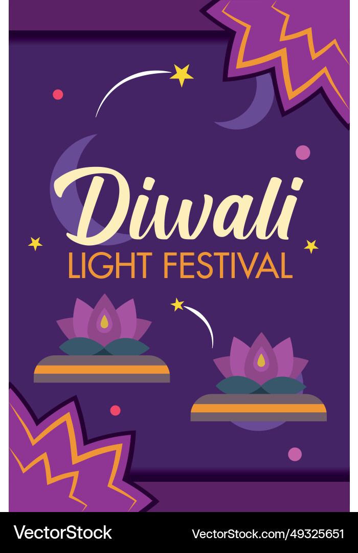 Diwali poster treditional indian celebration Vector Image