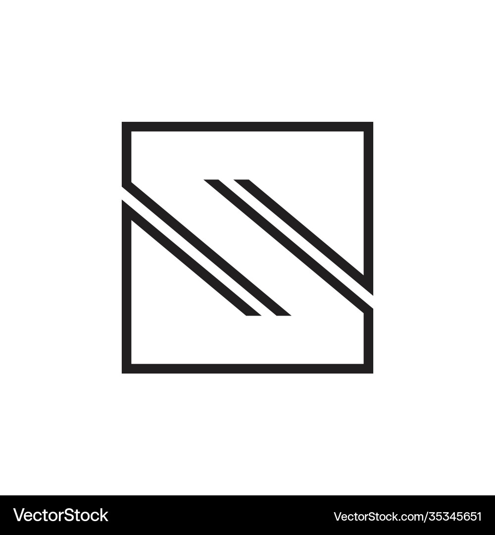 Letter s square geometric lines arrows logo Vector Image