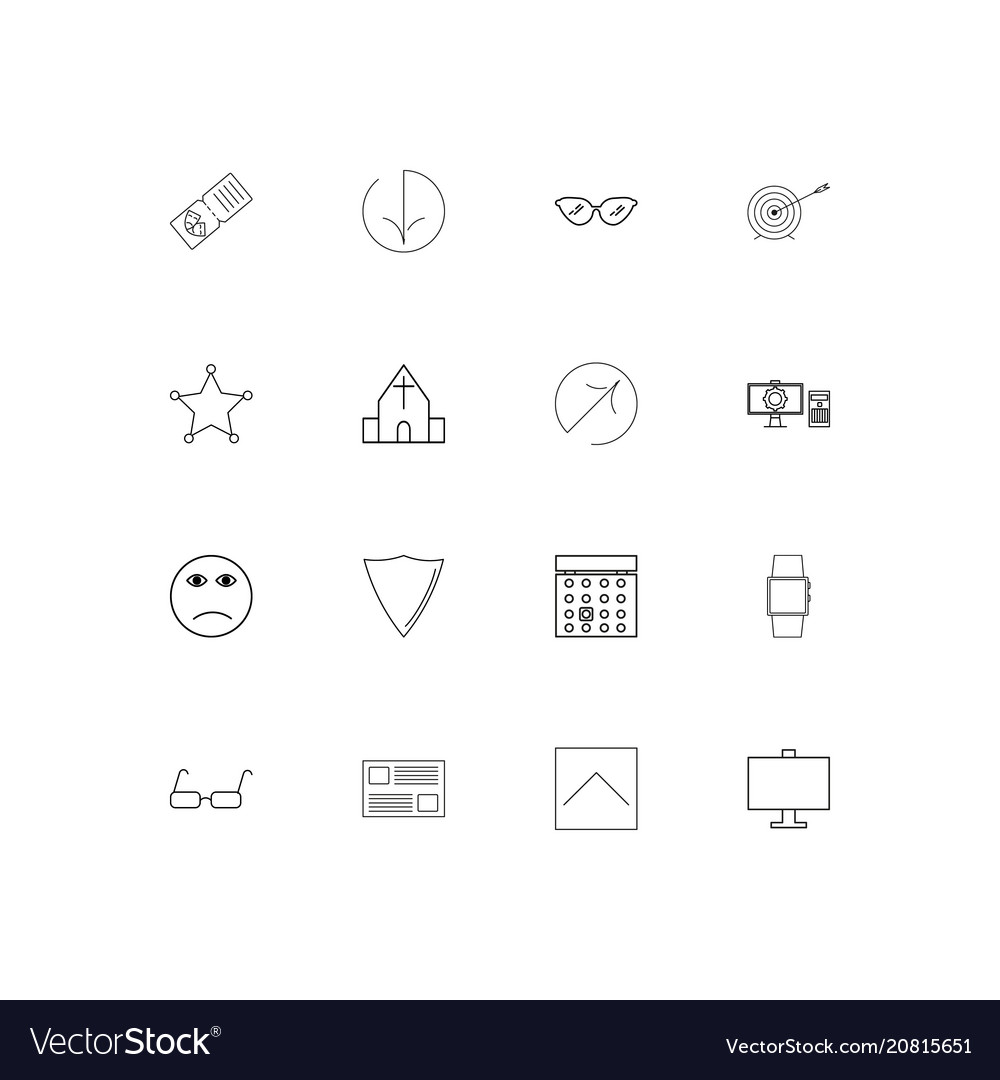 Lifestyle linear thin icons set outlined simple Vector Image