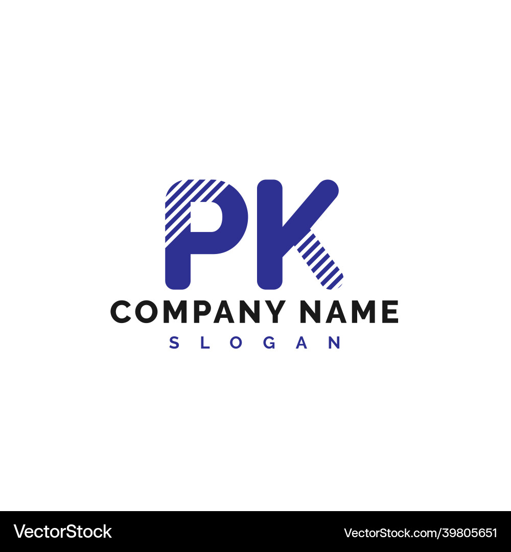 Pk letter logo design letter logo Royalty Free Vector Image