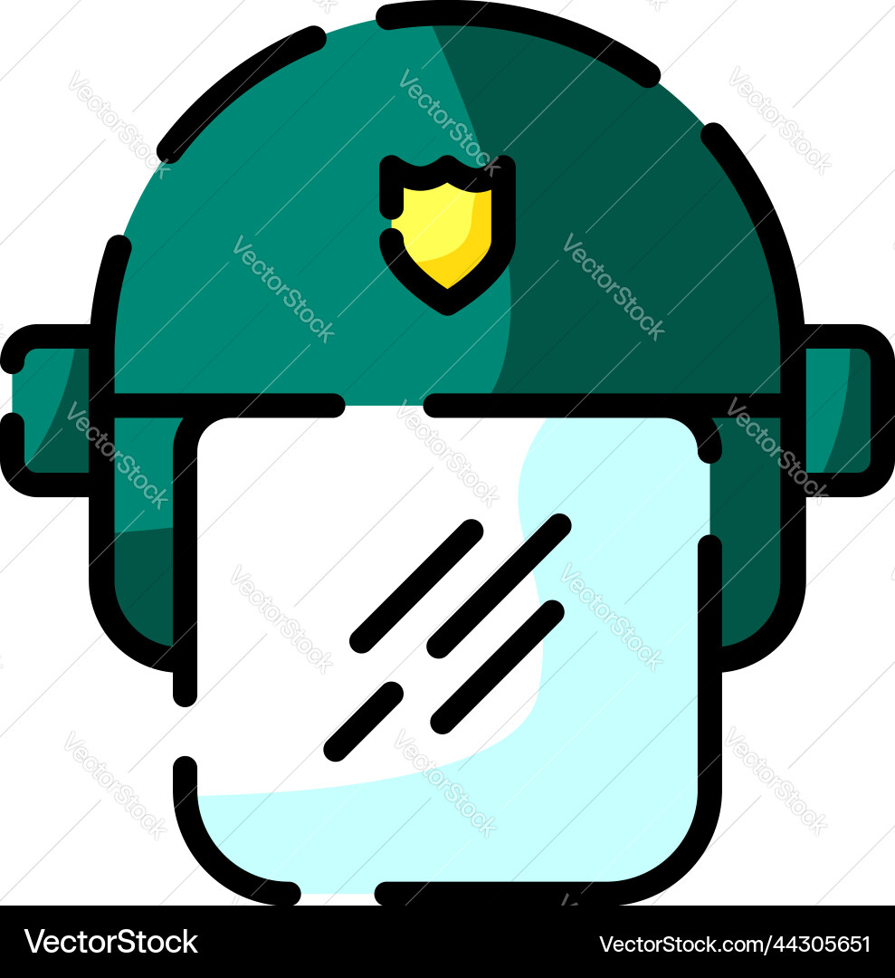 Police helmet on a white background Royalty Free Vector