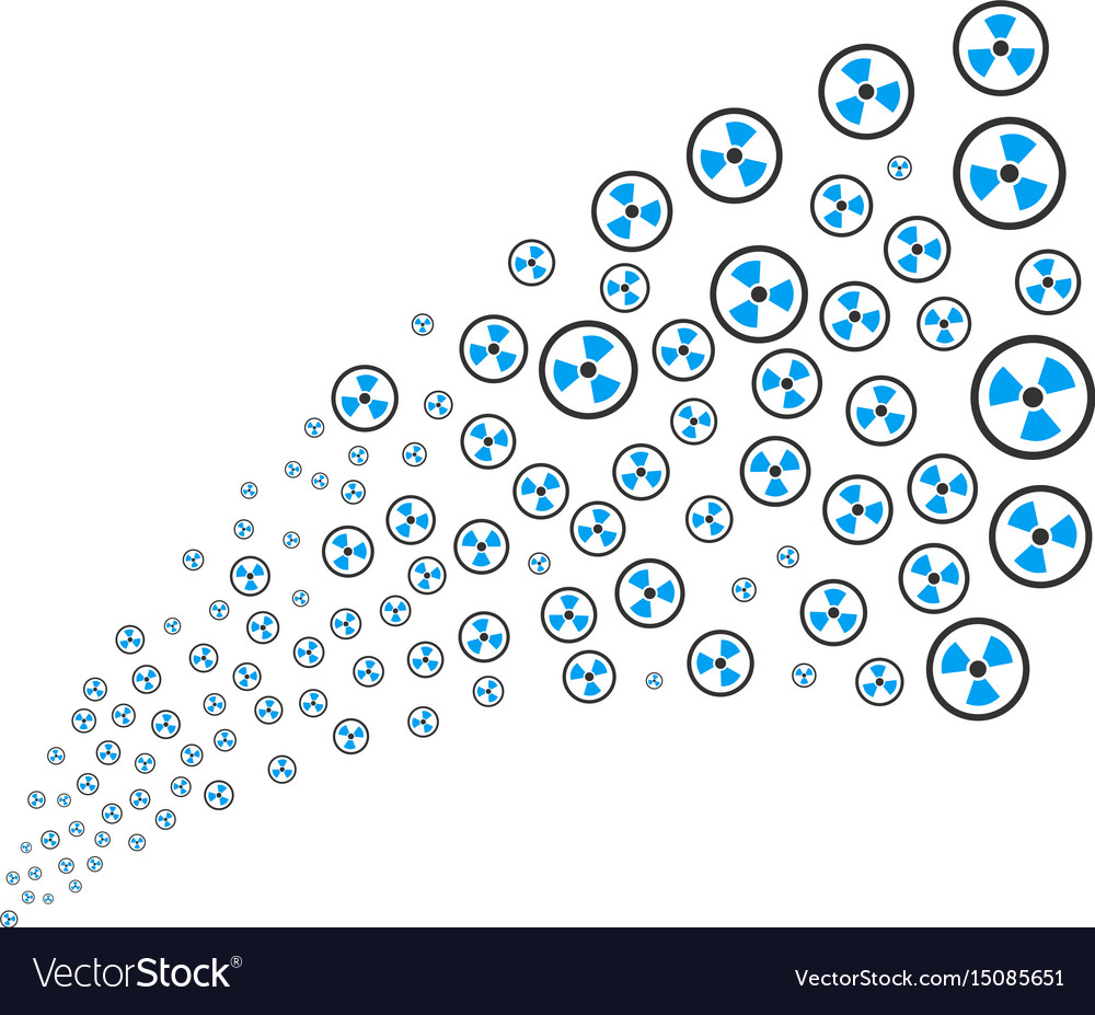 Radioactive source stream Royalty Free Vector Image