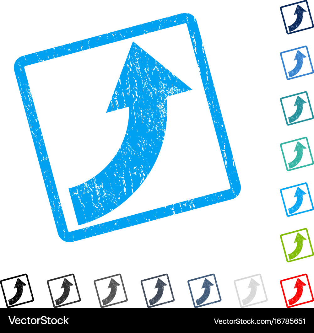 Rotate up icon rubber watermark Royalty Free Vector Image