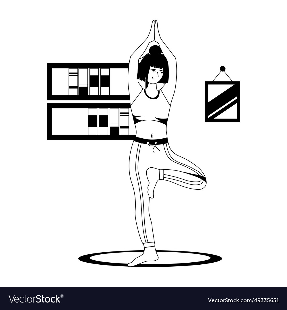 Tree pose Royalty Free Vector Image - VectorStock