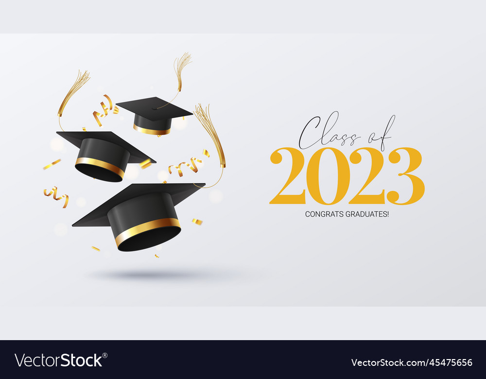 Banner For Design Of Graduation 2023 Royalty Free Vector