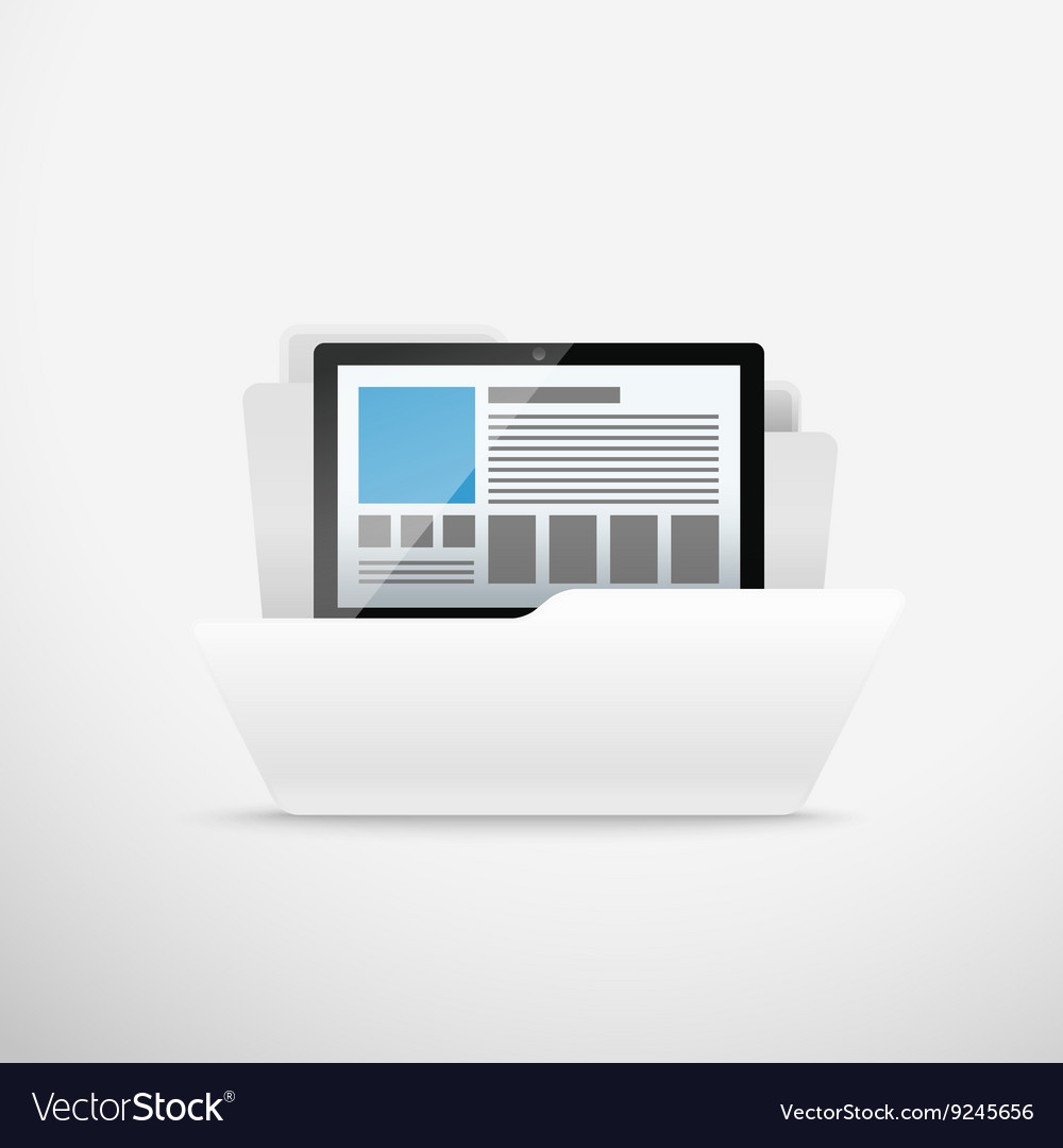 Computer interface folder open folder illus Vector Image