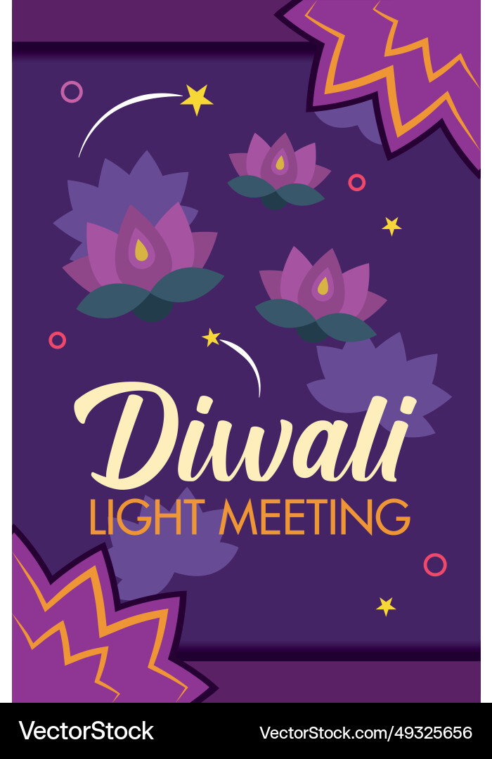 Diwali poster treditional indian celebration Vector Image
