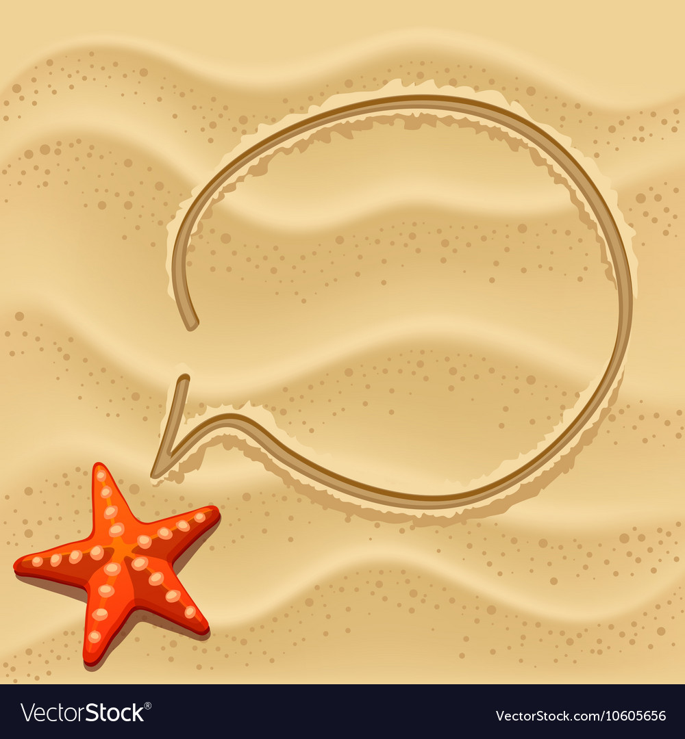 Sand speech bubble Royalty Free Vector Image - VectorStock