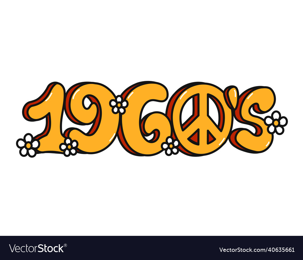 1960s Vintage Retro Style Sign Number Royalty Free Vector