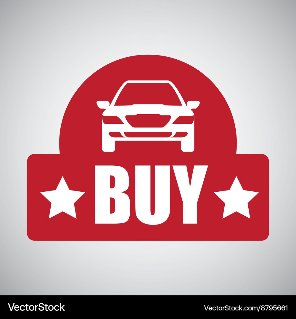 Car sale design concept white background Vector Image