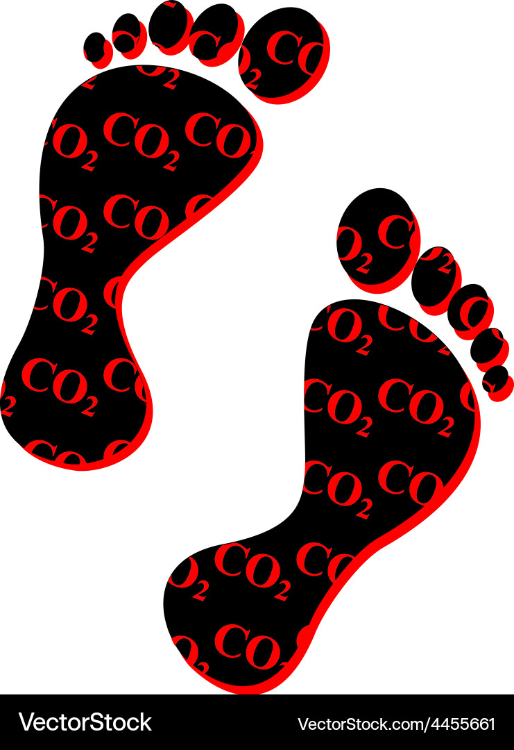 Carbon Footprint Warning Royalty Free Vector Image