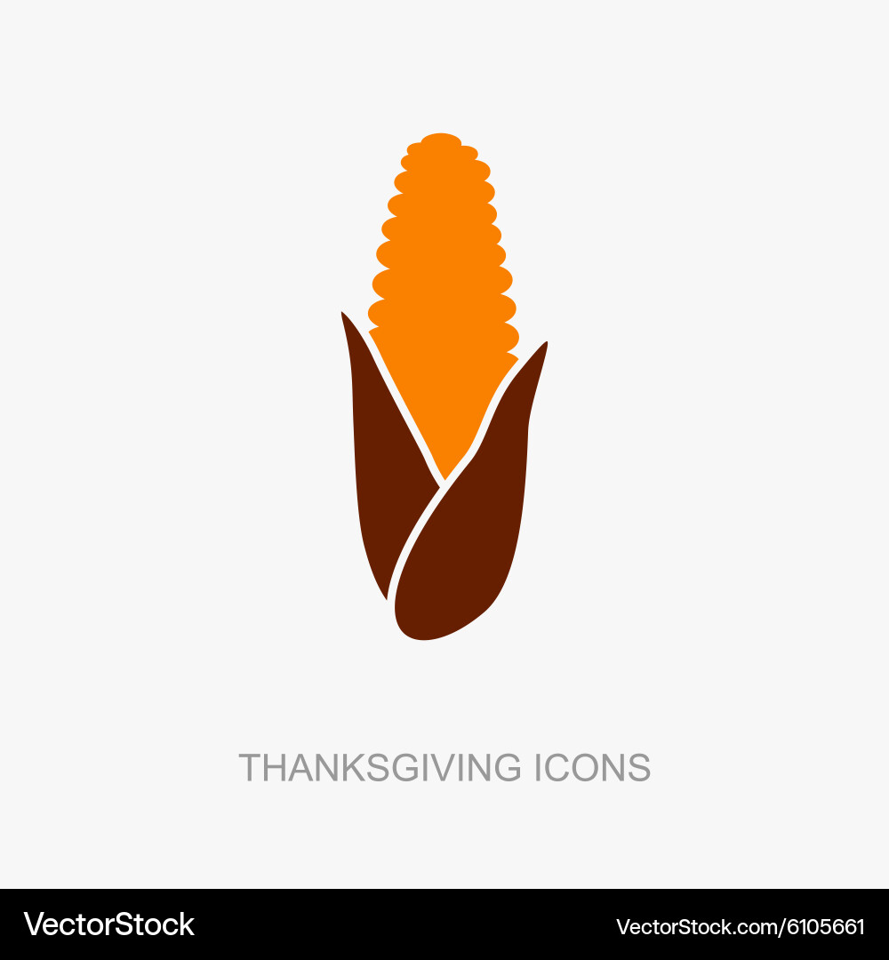 Corn icon harvest thanksgiving Royalty Free Vector Image