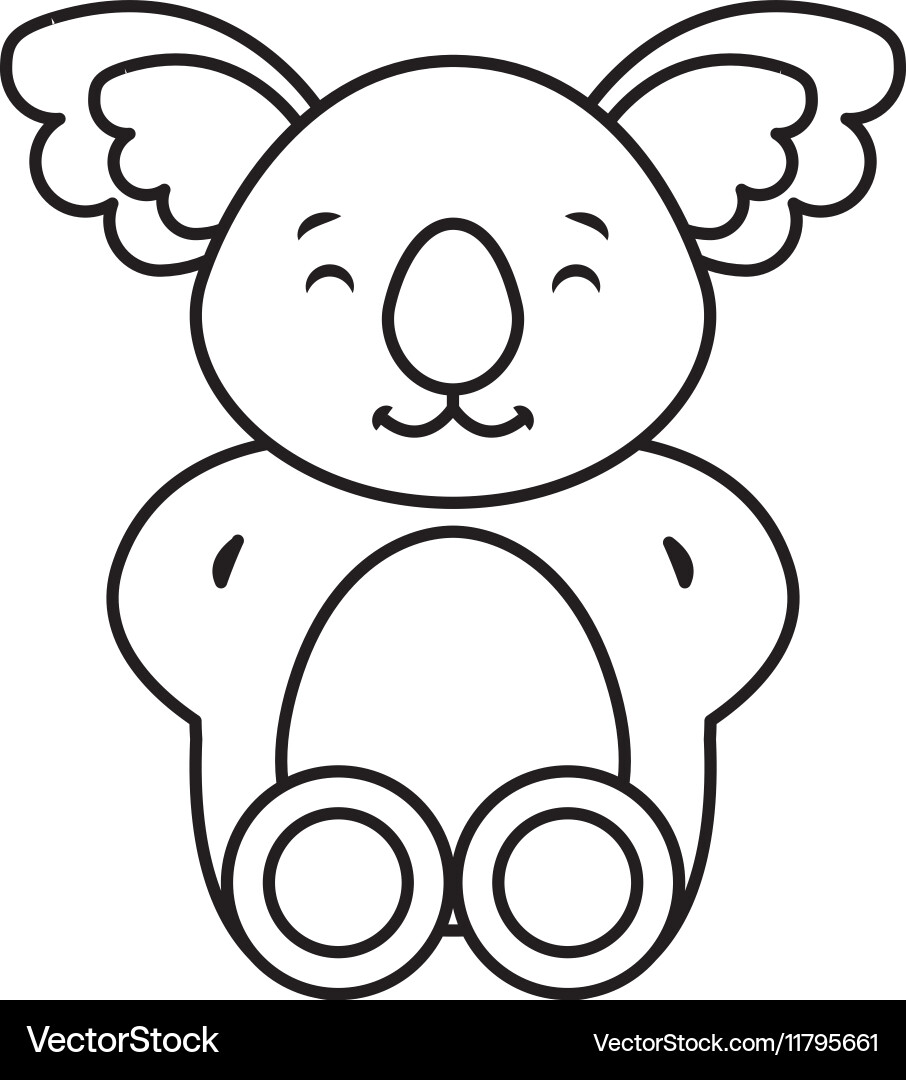 Cute cohala animal icon Royalty Free Vector Image